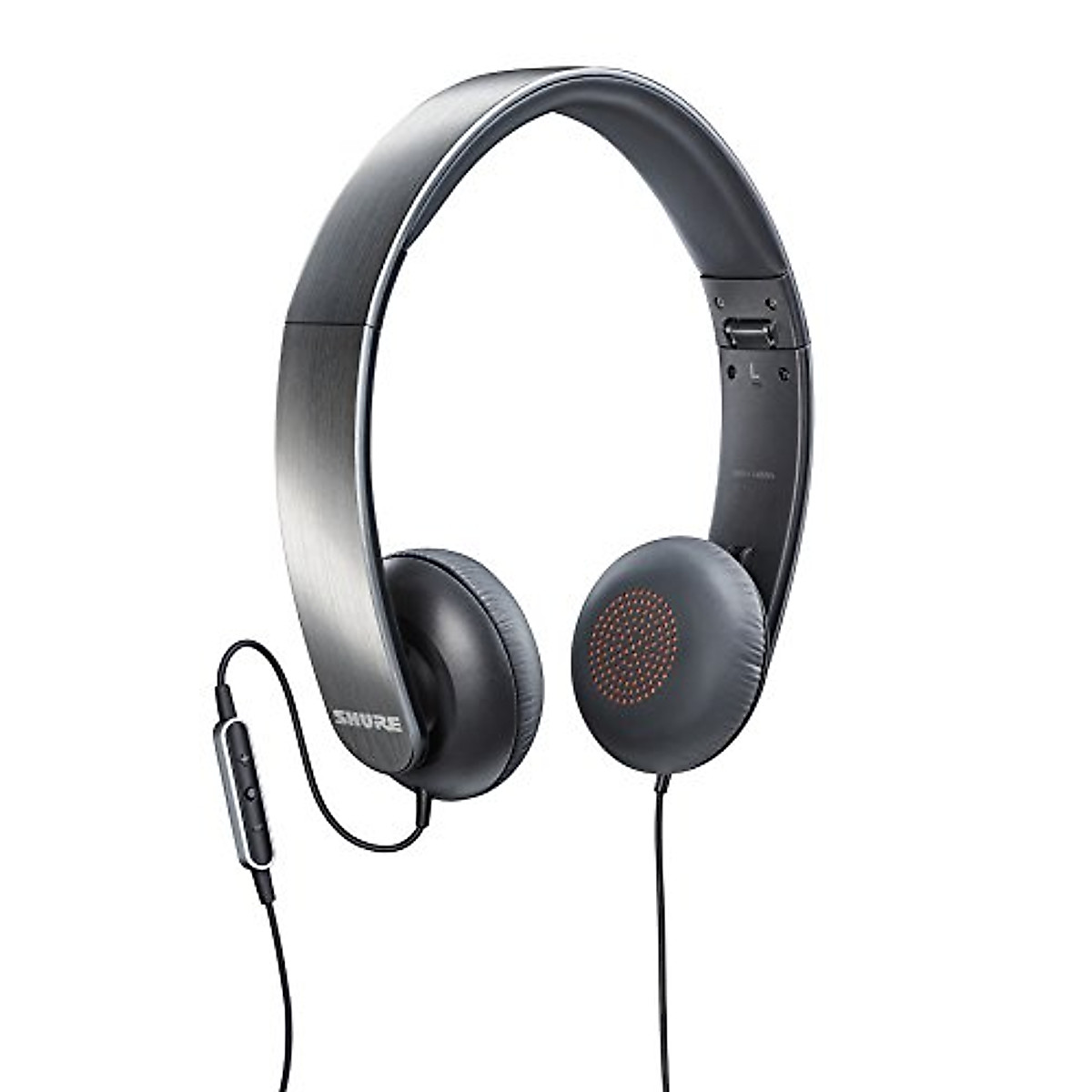 Shure SRH145m+ Portable Collapsible Headphones with Remote + Microphone Compatible with All Apple iOS Devices