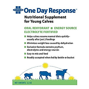 Farnam One Day Response Nutritional Supplement for Young Calves, 2.5 oz