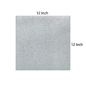 YZH Crafts Glitter Cardstock Paper, No-Shed Shimmer Glitter Papers, Cut Craft and DIY Projects Card stock, Sparkly Paper for Card Making, 12 x 12 Inch, 10 Sheets, 250 GSM (Sliver)