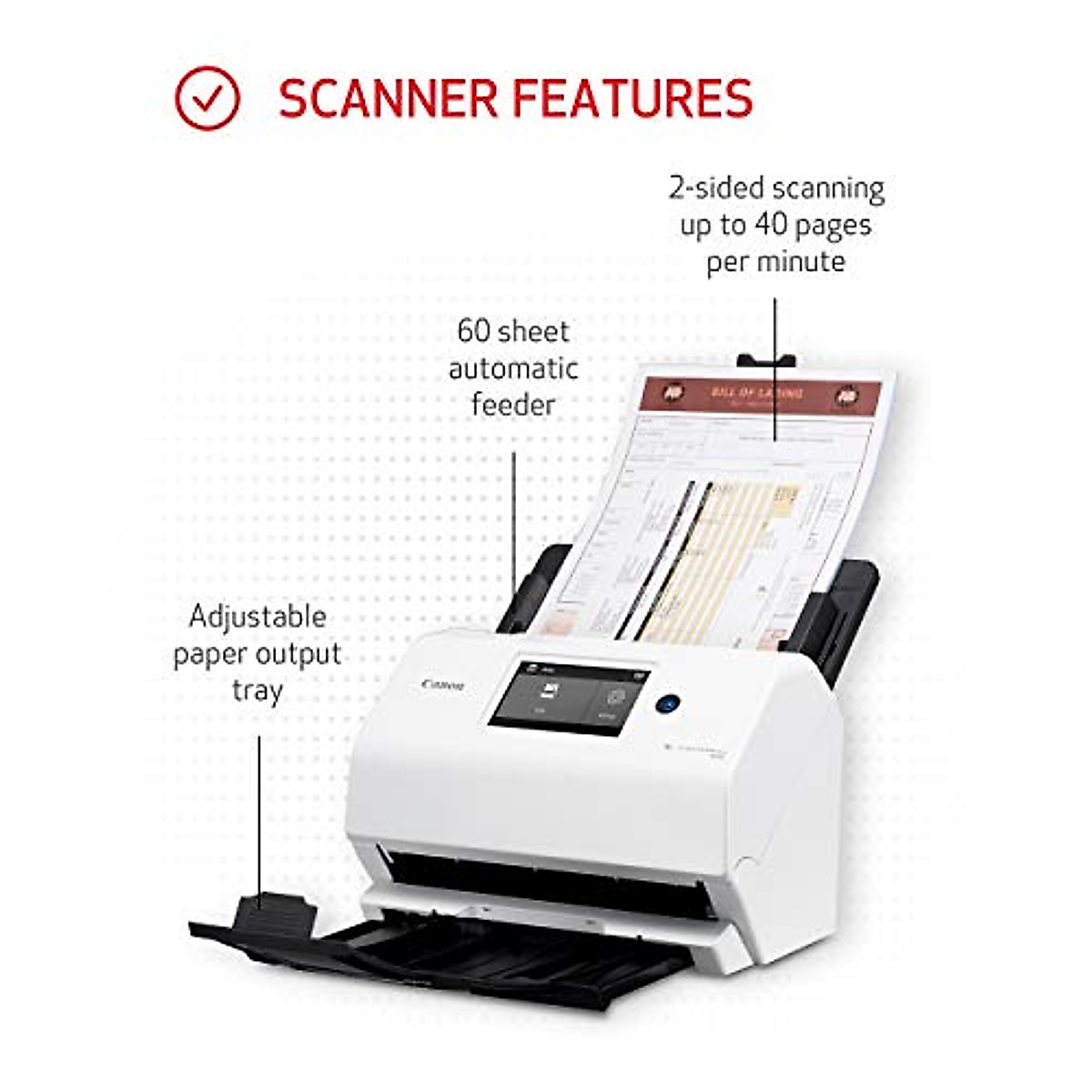 Canon imageFORMULA R50 Business Scanner: Wi-Fi, PC/Mac, Duplex