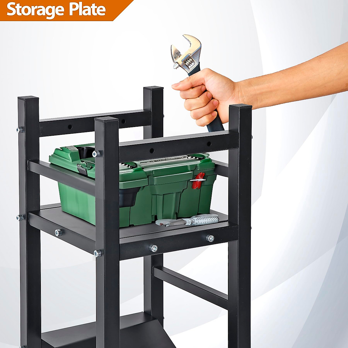 Eastrexon Heavy Duty Refrigerant Tank Rack with Storage Plate, Stable Refrigerant Cylinder tank rack, Cylinder Rack Sufficient Storage for Freon, Gases, Oxygen, Nitrogen, Acetylene