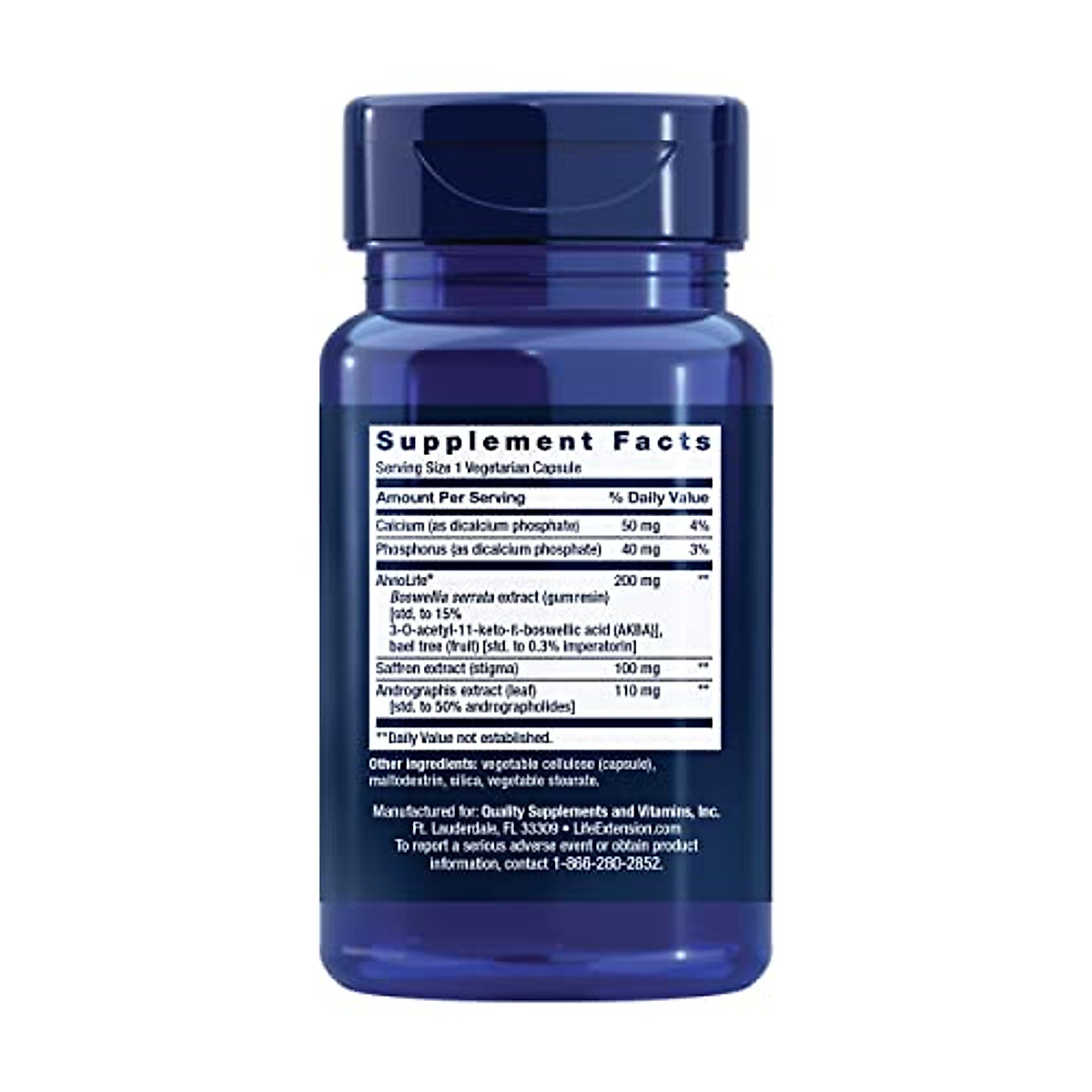 Life Extension Healthy Lungs – Lung Support Supplement - Helps Maintain Lung & Breathing Health with Boswellia, Bael, Saffron, Andrographolide - Gluten-Free, Once Daily - 30 Vegetarian Capsules