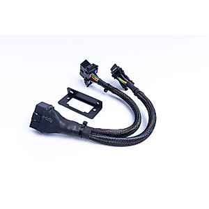 OBD II Cable OBD2 16pins Male 1 to 2 Female Splitter Y Cable 20awg Thick Wire Underdash Splitter Cable