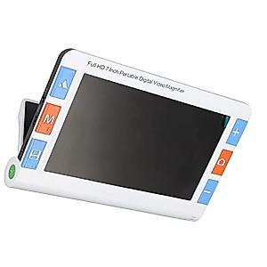 Portable Video Magnifier, 7.0in Handheld Autofocus Dual Lens Digital Magnifier,2X to 32X Magnification 26 Color Modes Reading Aids,Electronic Video Magnifier for Reading Books(White)
