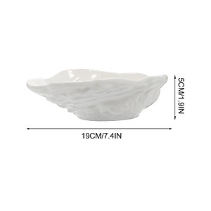 Ceramic Serving Bowl Oyster Shells Decorative Bowl Ceramic Tasting Dishes Soup Bowl 8 inch