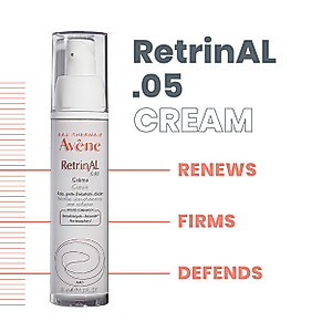 Avene RetrinAL 0.05 Cream, Retinaldehyde, Plump & Reduce the Appearance of Deep Lines & Wrinkles, 1.01 Oz