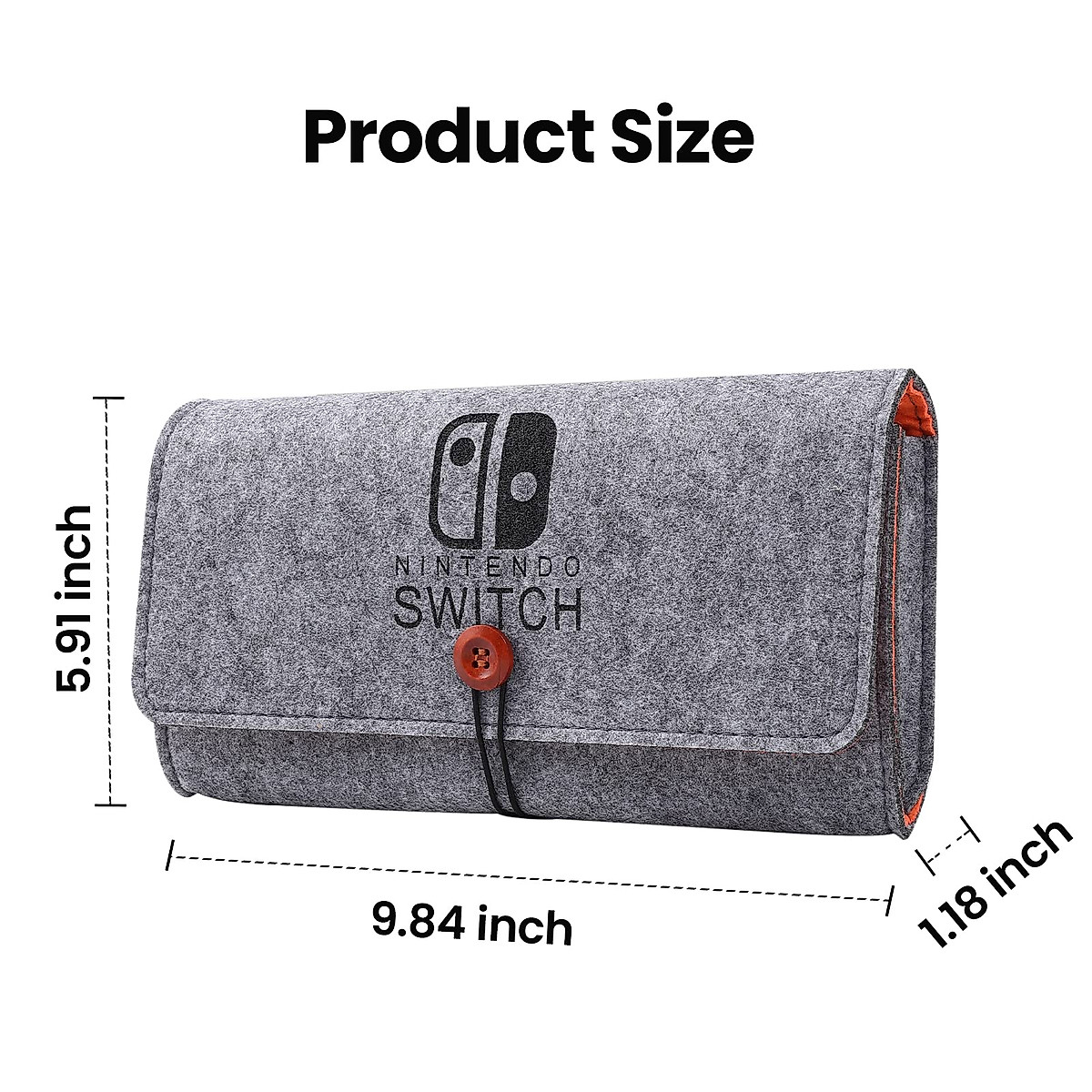 GFANSY Switch Carrying Case for Nintendo Switch OLED Model 2021 & Switch 2017, Hard Shell Portable Cover Storage Bag w/5 Game Card Slots for Nintendo Switch Console & Accessories