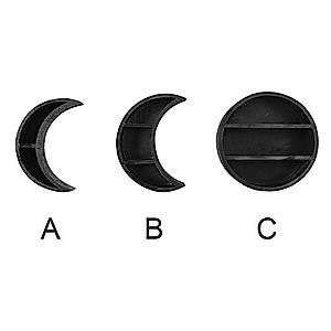 PUXING Hanging Wooden Shelf, Wall Mounted Floating Moon Shelves, Home Wall Decor for Living Room Bedroom Bathroom Kitchen