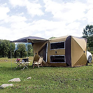 MERAXI Car Rear Tent Automatic Pop Up Tailgate Tent Rear Door Hatch Tent - SUV Trunk Tents Car Tail Tent with Big Screen & Extendable Awning