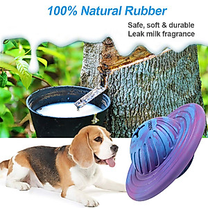 SUPCHON Interactive Dog Toys, Dog Puzzle Toys for Large Medium Dogs 100% Natural Rubber Dog Treat Dispensing Balls