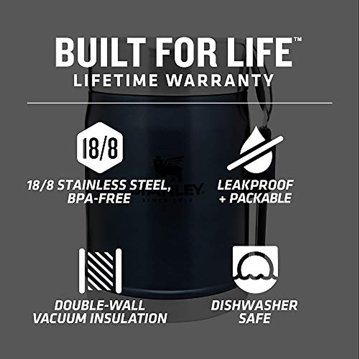 Stanley The Legendary Food Jar + Spork 14oz Nightfall