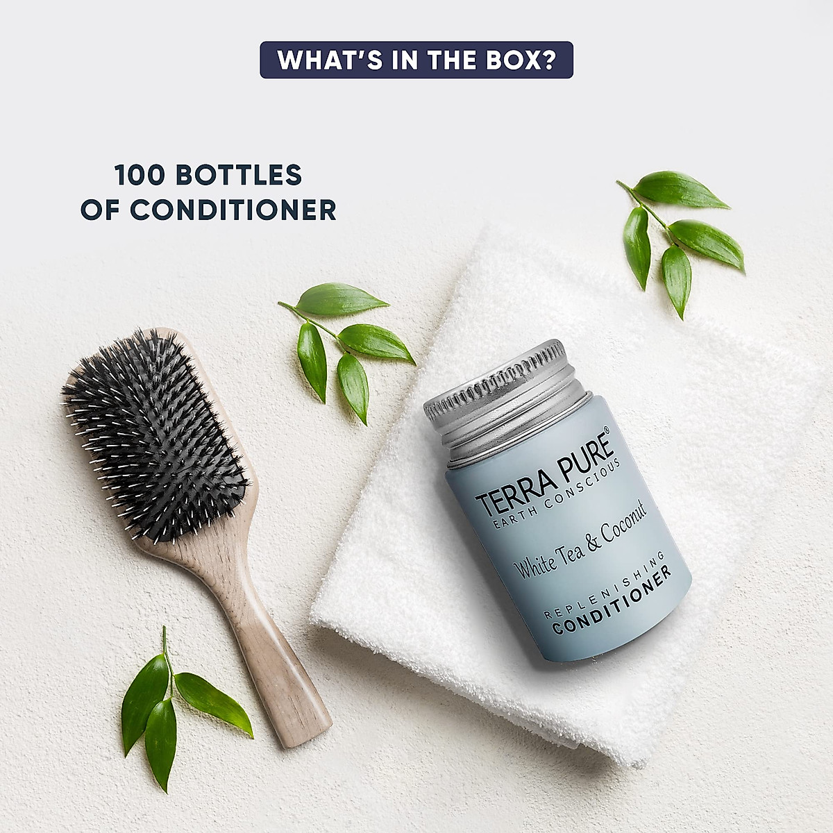 Terra Pure White Tea & Coconut Conditioner, Travel Size Hotel Amenities, 1 oz. (Case of 100)