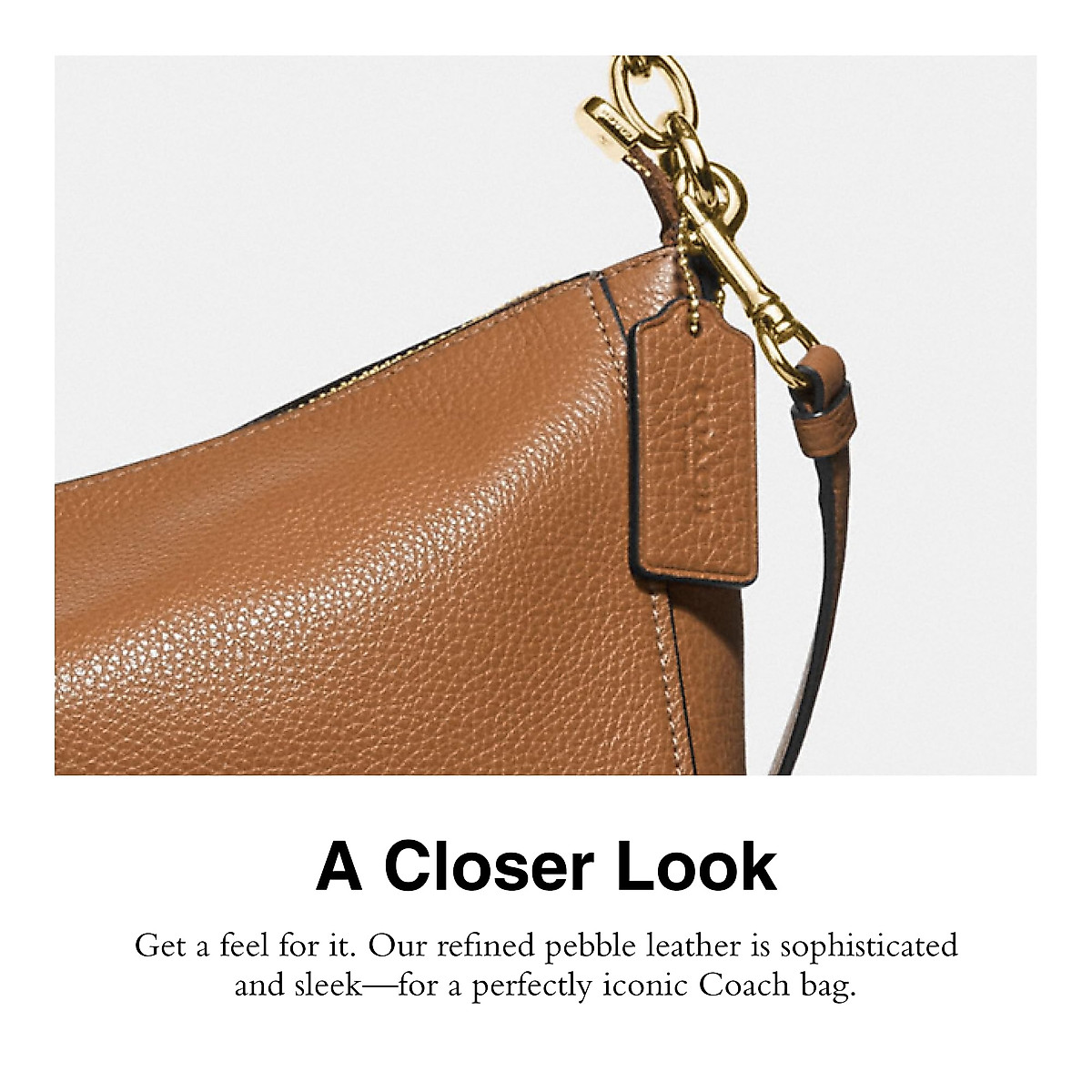 COACH Elle Hobo Shoulder Bag, Light Saddle