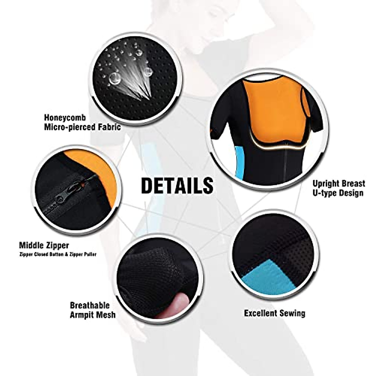 NonEcho Women Sauna Body Shaper Sweat Suit Sleeve Spa Cami Hot Neoprene Slimming Workout Vest Waist Trainer Top
