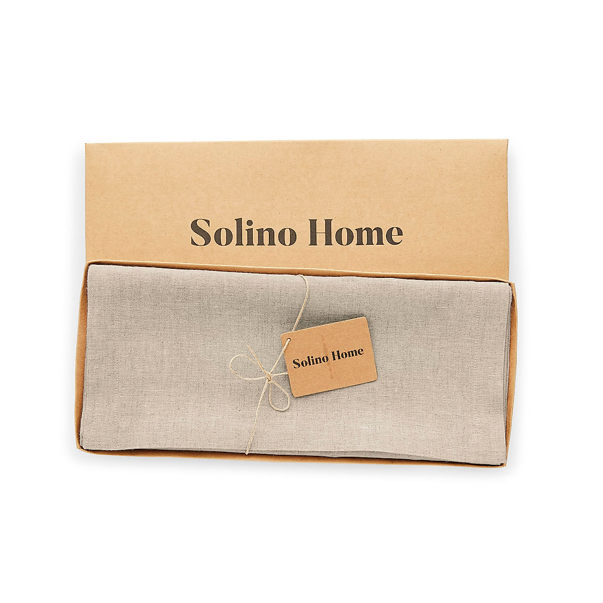 Solino Home Light Natural Linen Table Runner 72 inches Long – 100% Pure Linen 14 x 72 Inch Medium Weight Table Runner – Dresser Scarf Farmhouse Dining Table Runner for Spring, Summer – Diana