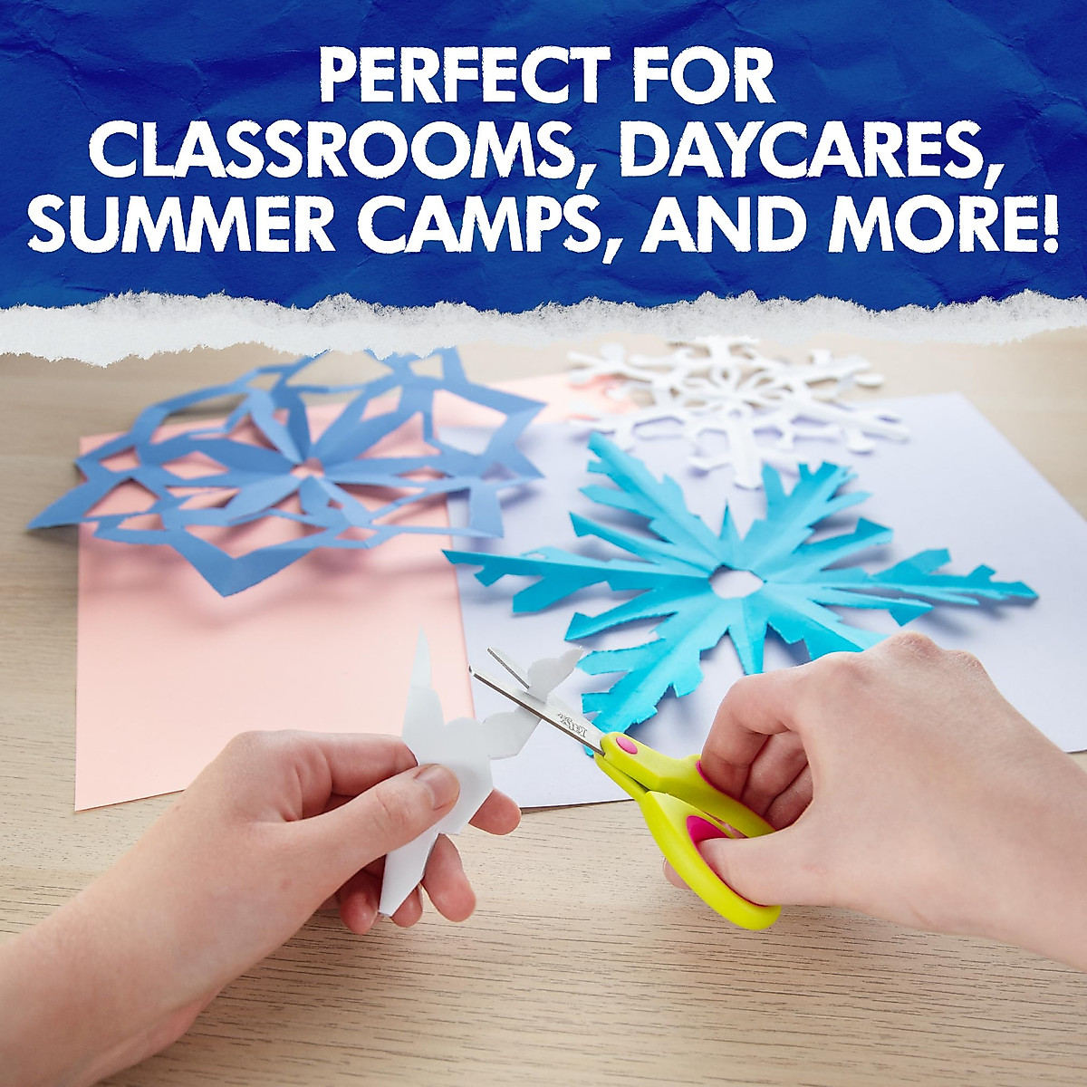 Idiy Kid's Scissors Class Value pack Value (25pc) - 5" Soft Grip Blunt Tip Safety Easy Cut Scissors-Elementary Projects, Summer Camps, Class Arts & Crafts Back to School Supplies for Children, Teacher