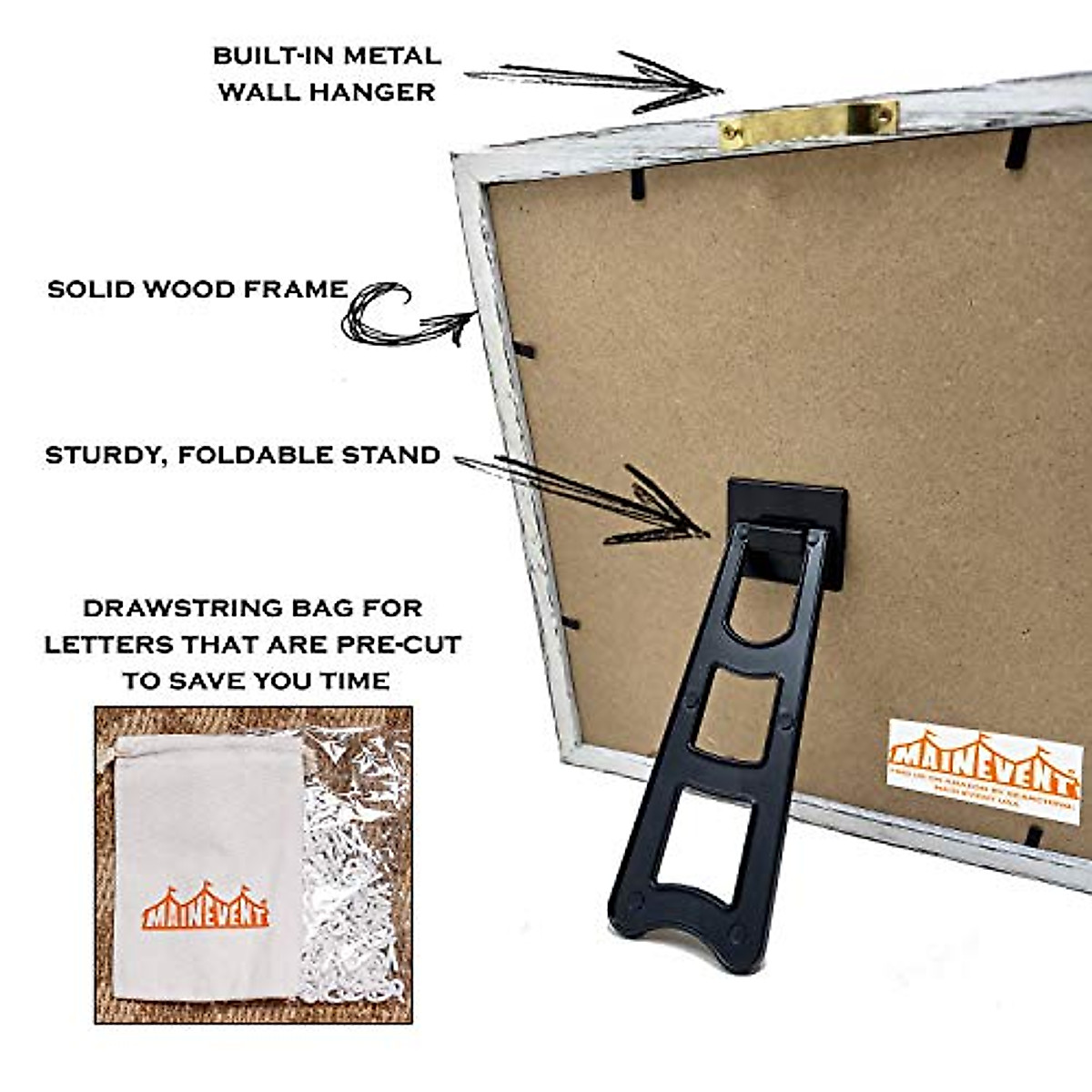 Burlap Letter Board Farmhouse Decor 10x10 Inch - Interchangeable Letter Board Classroom Decor, Farmhouse Office Decor, Farmhouse Letterboard Custom Signs Home Decor Pregnancy Announcement, Farm Décor