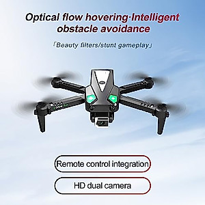 Mini Drone with Dual 1080p HD Wide Angle Camera Remote Control Toys Gifts for Boys Girls with Altitude Hold Headless Mode 1-Key Start Speed Adjustment (Black)