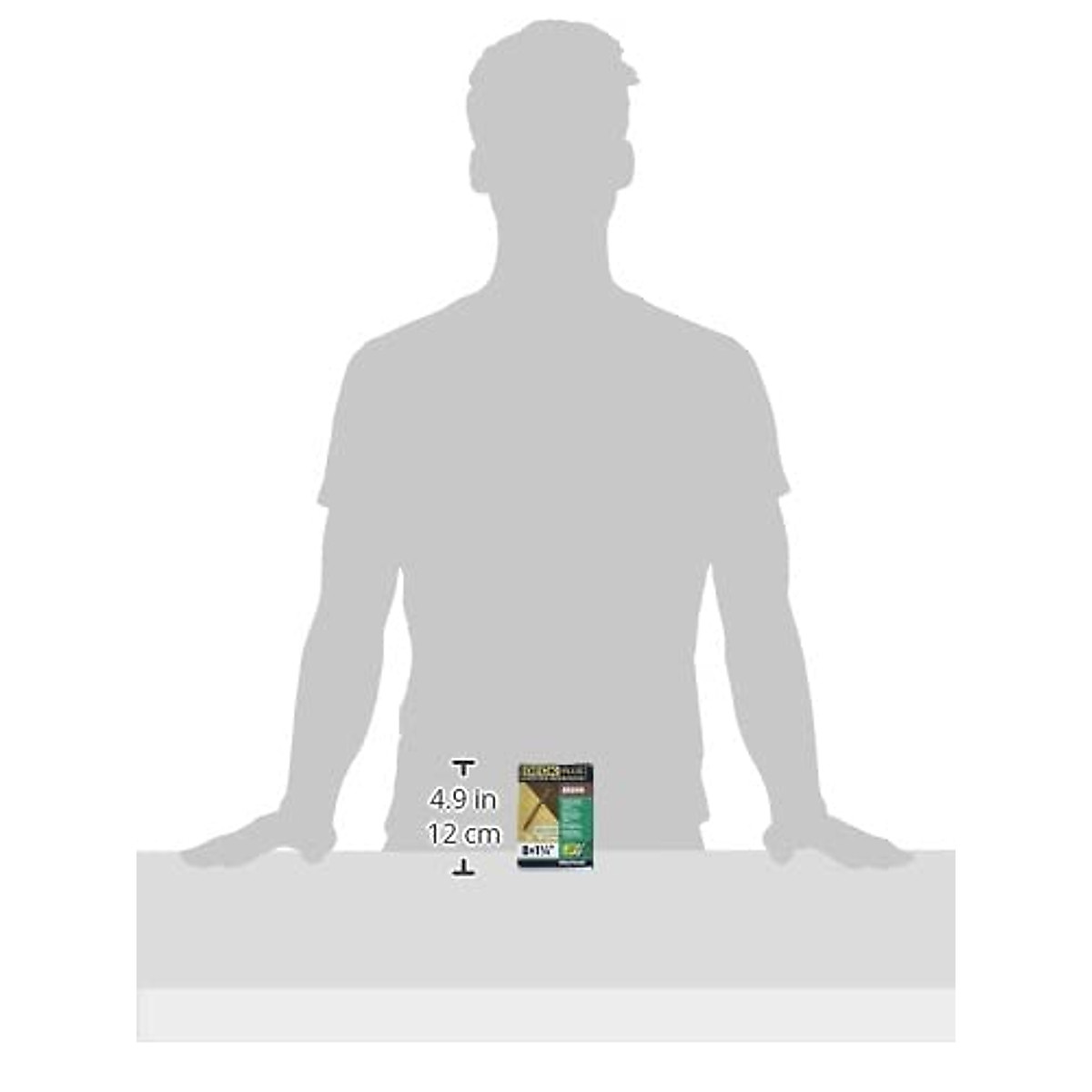 Deck Plus Wood Screws, Brown Exterior Screws, 1-1/4" x #8, 1lb