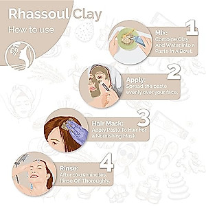 Fatima's Garden Rhassoul Clay with Argan & Eucalyptus - Detox & Soften, 1Kg