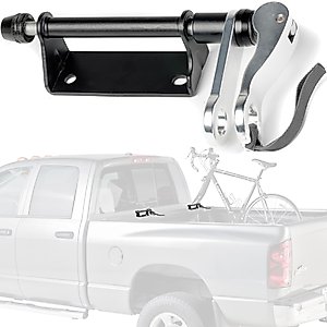 Truck Bed Bike Rack by Delta Cycle - Bike Hitch Lockable Bike Fork Mount Securely Holds 9 x 100mm Skewer Road, MTB, and Hybrid Bicycles - Lockable Quick Release Truck Bed Bike Mount