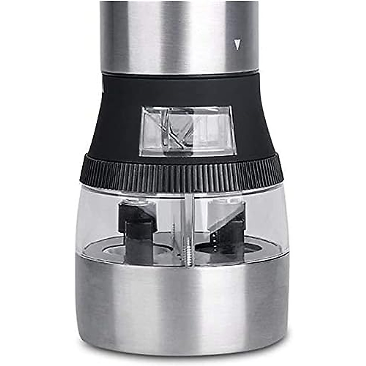 GIENEX Electric Pepper Grinder or Salt Grinder - Battery Operated Stainless Steel Pepper Mill - One Handed Operation