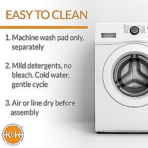 K&H Pet Products Odor-Control Crate Pad Gray Small 20 X 25 Inches