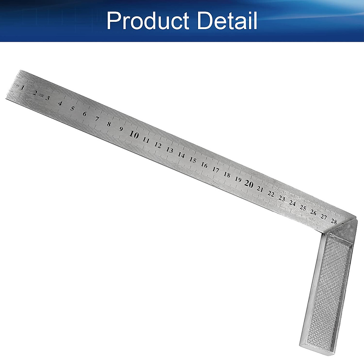 Auniwaig 300mm Stainless Steel Metric Framing L Square Right 90 Degree Angle Ruler Thicken Try Square Ruler Tools for Carpenter Engineer