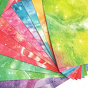 Origami 6x6 Paper Kit 50 Sheets 12 Vivid Colors Double Sided Printed Traditional Patterns Square for Arts Crafts Projects, Gradient Colors