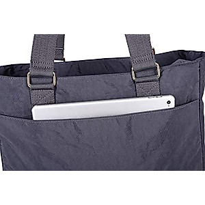 La Packmore Water Repellent Nylon Shoulder Bag Handbag Laptop Bag Teacher Nurse Tote Briefcase Clinical Bag (14-Inch, Charcoal)