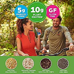 Orgain Organic Vegan Protein Bars, Chocolate Chip Cookie Dough - 10g Plant Based Protein, Gluten Free Snack Bar, Low Sugar, Dairy Free, Soy Free, Lactose Free, Non GMO, 12 Count (Pack of 1)