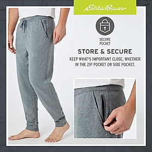Eddie Bauer 3Pk Mens Pajama Pants - Cotton Knit Mens Lounge Pants with Pockets | Jogger Sleep Pants for Men | Soft Lightweight Lounge Pants for Men | Sleep Pants for Mens Pajamas Bottoms 3 Pack
