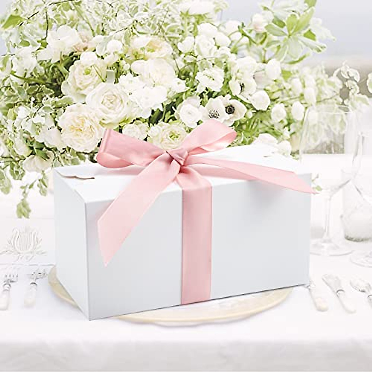 SOSFKIM Tumbler Gift Treat Boxes 24 Pack - 8x4x4in Paper Boxes for Gifts Boxes with Lids, Mug Boxes for Wedding, Bridesmaid Proposal, Party Shower, Christmas