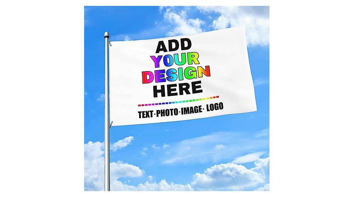 Custom Flags Design Your Own Text/Logo/Photo One Side Custom Flag ...