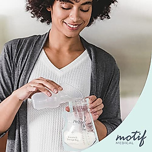 Motif Medical, Milk Storage Bags, 8 oz Milk Freezer Bag with Easy Pour Spout, BPA Free, Write-On Label - 40 Count