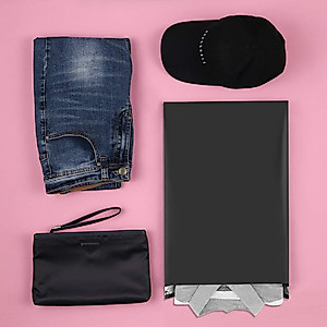 UCGOU Poly Mailers 12x15.5 Inch Black 100 Pack Medium Shipping Bags #5 Strong Thick Mailing Envelopes Self Sealing Adhesive Waterproof and Tear Proof Boutique Packaging Postal for Clothing