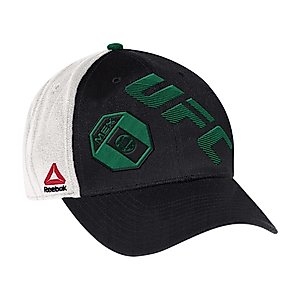 Reebok Mens Embroidered Structured Flex Baseball Cap, Black, S/M
