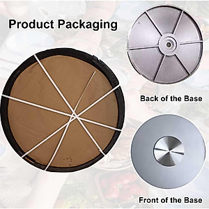 ZQKJLH Lazy Susan Tempered Glass Heavy Duty Turntable Round Dining Table Swivel Large Tabletop Serving Plate Transparent Rotating Tray with Silent Bearing Centerpieces ( Battery *1 : Ø 50cm/20in )