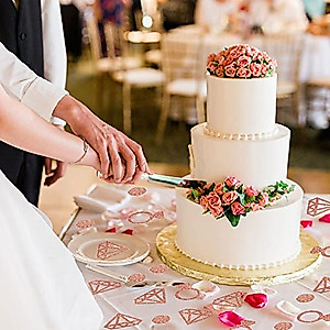 Bridal Shower Decorations, 500pcs Rose Gold Wedding Table Confetti Bachelorette Engagement Party Decorations Rose Gold Paper Confetti for Wedding Bachelorette Party Favors (Rose Gold)