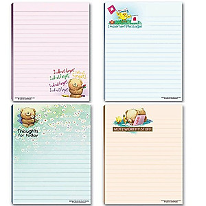 Cute Notepads - 4 Assorted Pads - Sweet, Feel Good Notepads - Great Gift Idea, 50 Sheets Each