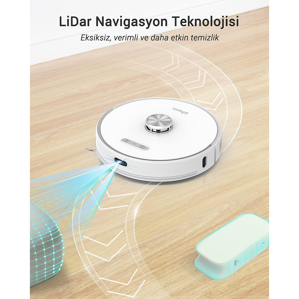 Ultenic T10 Robot Vacuum Self Emptying, Robot Vacuum and Mop Combo, 60-Day Capacity, LiDAR Navigation, 3000Pa Strong Suction, APP & Remote & Alexa Control, Ideal for Pet Hair, Hard Floor and Carpet