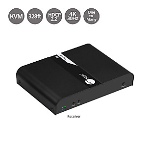 SIIG 4K 30Hz KVM HDMI Over Cat 6 Extender -Receiver (CE-H25L11-S1)