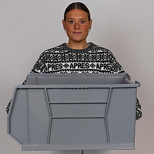 Akro-Mils 30289 Super-Size AkroBin Heavy Duty Stackable Storage Bin Plastic Container, (24-Inch L x 18-Inch W x 12-Inch H), Blue, (1-Pack)