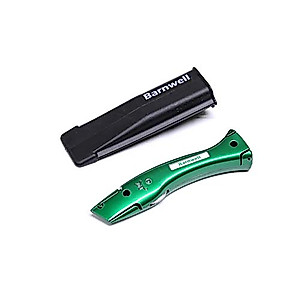 Barnwell Candy Green Dolphin Delphin Carpet Fitters Work Trimming Fixed Knife and Holster NO Blades