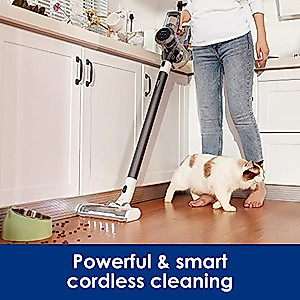Tineco Pure ONE S11 Cordless Vacuum Cleaner, Smart Stick Handheld Vacuum Strong Suction & Lightweight, Cordless Handheld Vacuum Deep Clean Hair, Hard Floor, Carpet, Car (Pure ONE S11 Grey)