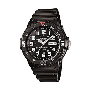 Casio EAW-MRW-200H-1BV Men's MRW200H-1BV Black Resin Dive Watch