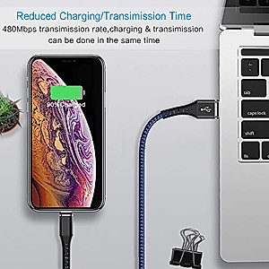 DFLASHS iPhone Charger Cable 3-Pack 6/6/10FT Lightning Charging Cable Long Cord for iPhone 12/11/11Pro Max/11Pro/XS/Max/XR/X/8/8P/7/6/6s and More (Blue)
