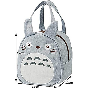 Skater My Neighbor Totoro Die Cut Lunch Bag with Zip Closure - Totoro Grey
