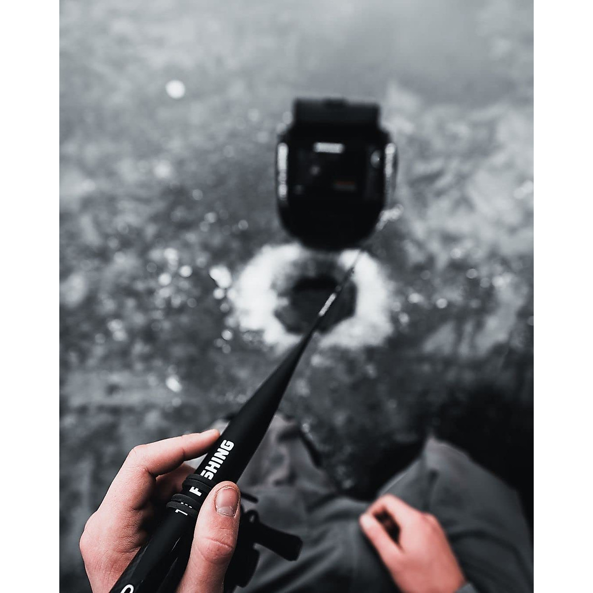 13 FISHING - Archangel Ice Rod - 27" L-Mag (Light Magnum)- Single Piece Carbon Forged Ice Rod - AA27L-Mag