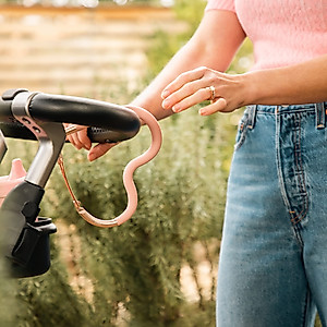 Petunia Pickle Bottom Oh My Heart Stroller Hook in Blush/Rose Gold | for All Strollers or Shopping carts | for Carrying Diaper Bags, Book Bags, and Purses